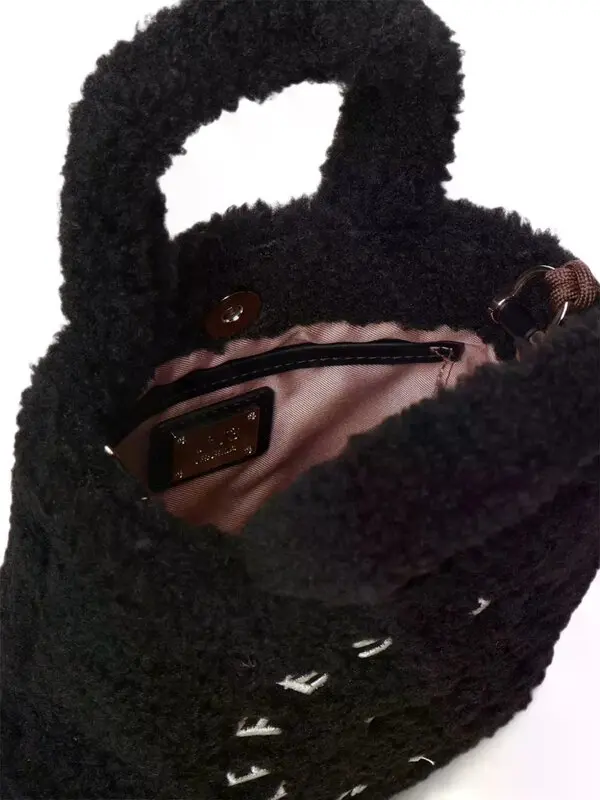 V°73 Teddy-effect Embroidered Tote Bag