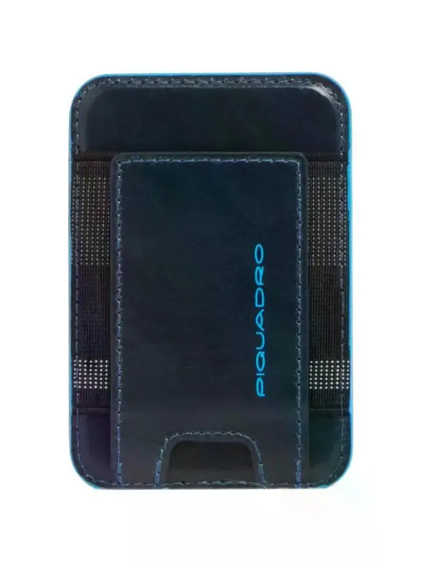 PIQUADRO Logo-print Leather Cardholder