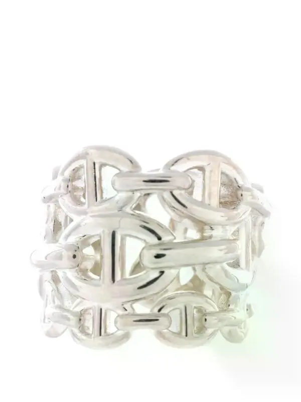 Hermès Chaine D'ancre Enchainee Sterling Gm Ring