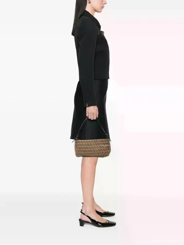 Fendi 2000-2010 Zucchino Canvas Pochette Shoulder Bag