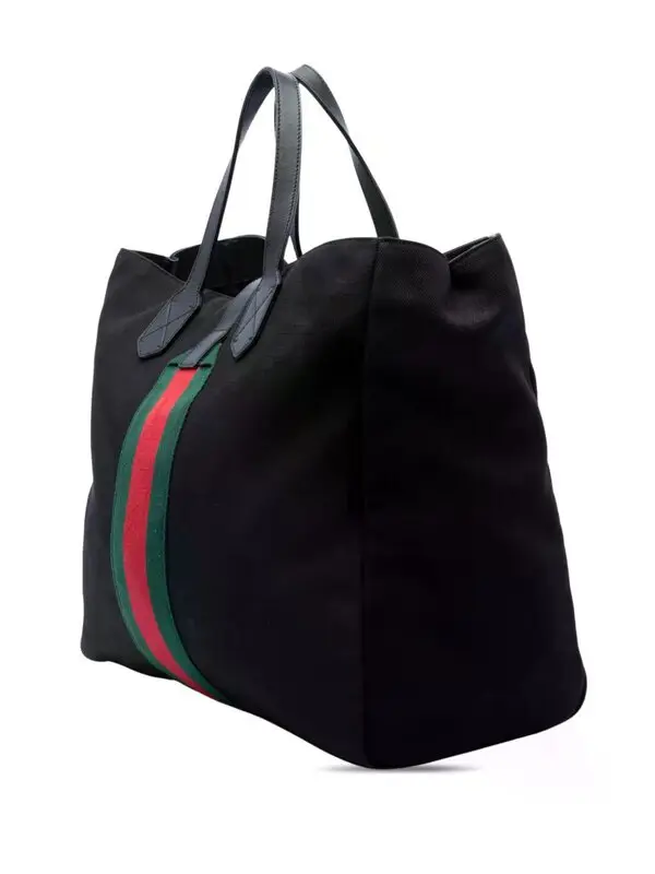 Gucci 2016-2026 Canvas Techno Web Buckle Tote Bag