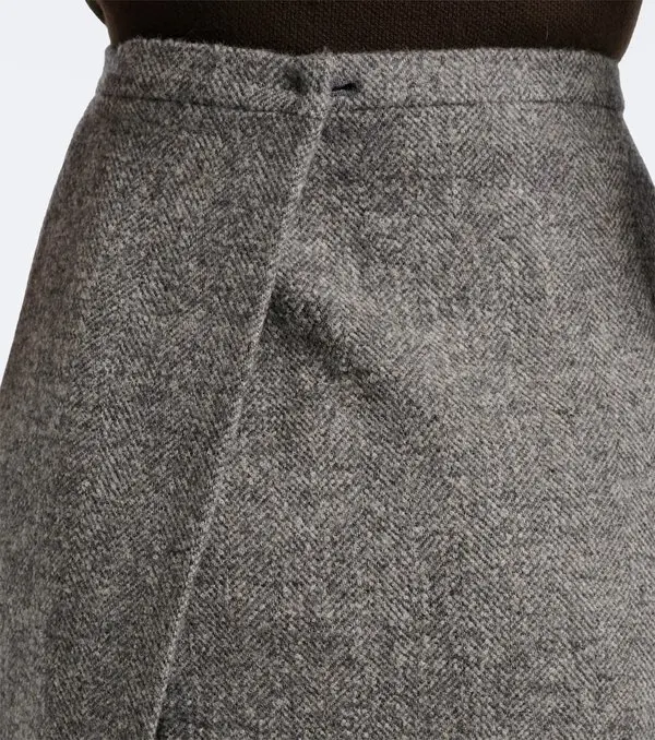 Magda Butrym Wool And Cashmere-blend Midi Skirt