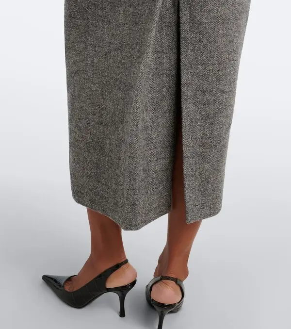 Magda Butrym Wool And Cashmere-blend Midi Skirt