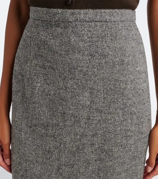 Magda Butrym Wool And Cashmere-blend Midi Skirt