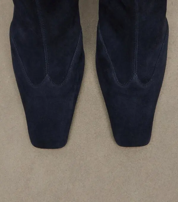 Khaite Nevada Suede Ankle Boots