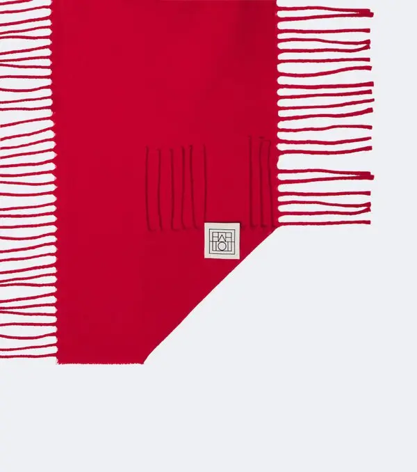TOTEME Fringed Wool And Cashmere Scarf