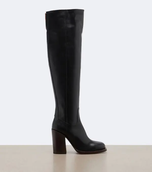 Dries Van Noten Leather Over-the-knee Boots