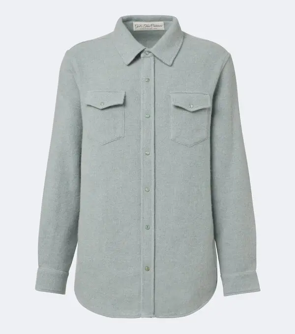 GOD'S TRUE CASHMERE Cashmere Shirt With Emeralds