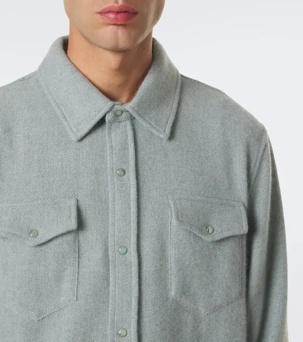 GOD'S TRUE CASHMERE Cashmere Shirt With Emeralds