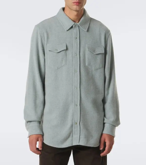 GOD'S TRUE CASHMERE Cashmere Shirt With Emeralds