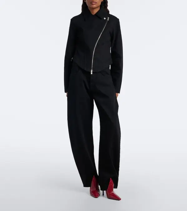 Alaïa Croc-effect Leather Mules