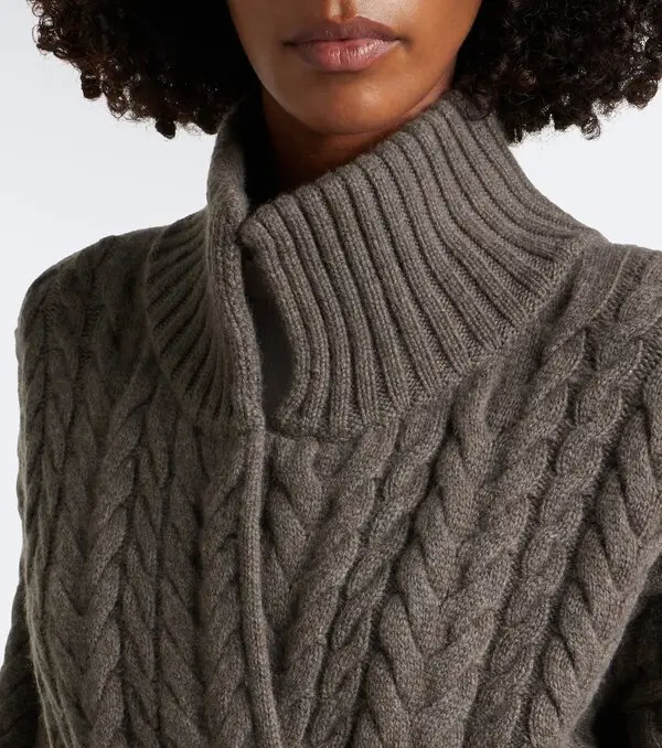 Arch4 Bond Street Cable-knit Cashmere Long Cardigan - Brown