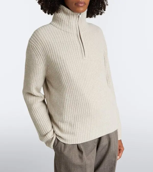 Arch4 Saatchi Cashmere Zip-up Sweater