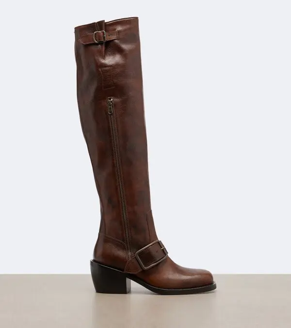 Dries Van Noten Leather Over-the-knee Boots