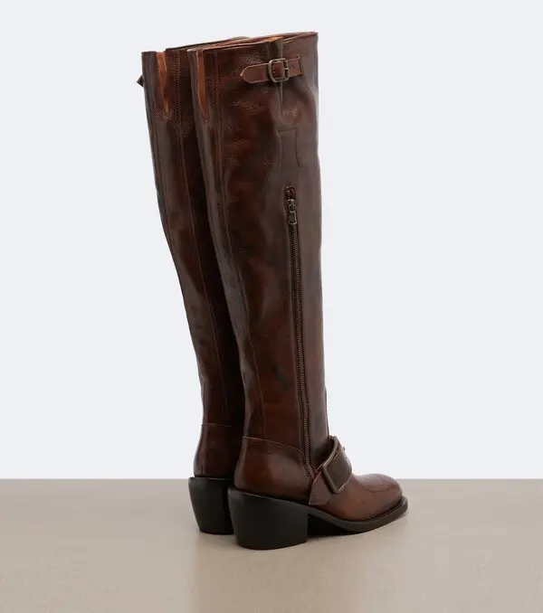 Dries Van Noten Leather Over-the-knee Boots