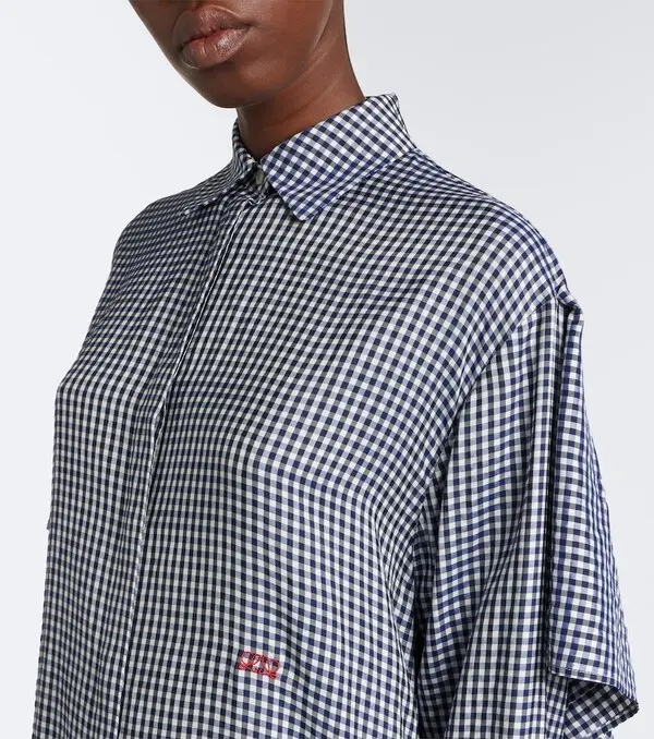 Loewe Gingham Silk Shirt Dress
