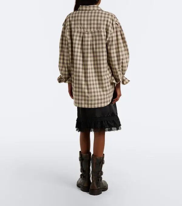 GANNI Lace-trimmed Ruffled Satin Miniskirt