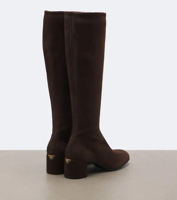 Prada Suede Knee-high Boots