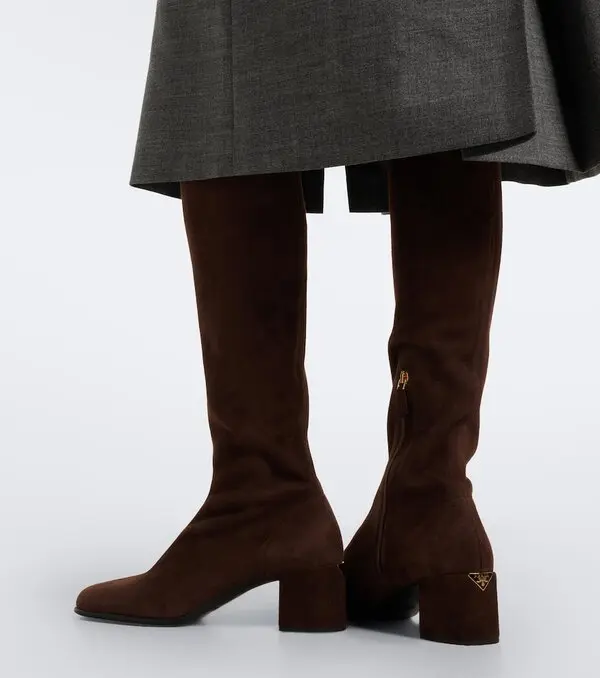 Prada Suede Knee-high Boots