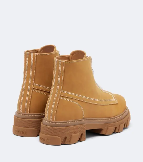 GANNI Coated Ankle Boots