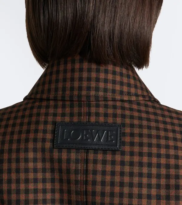 Loewe Checked Wool Blouson Jacket