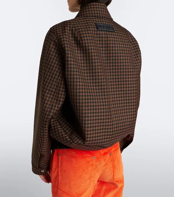 Loewe Checked Wool Blouson Jacket