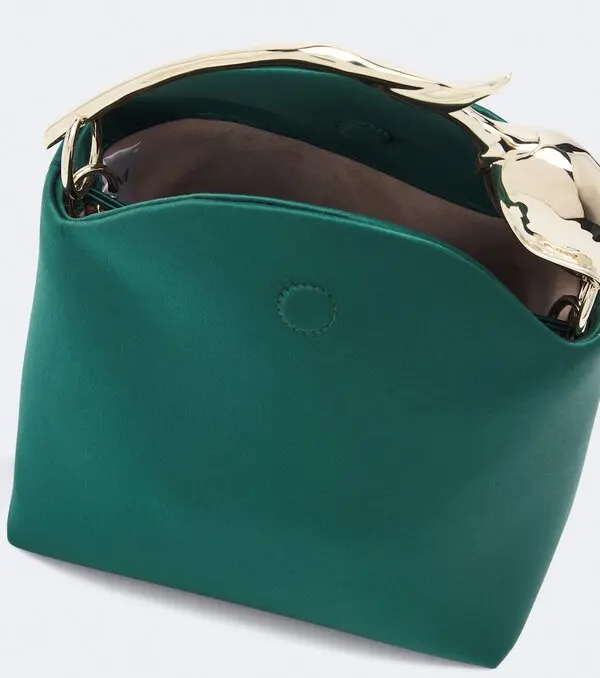 Erdem Bloom Mini Satin Top-handle Bag - Green