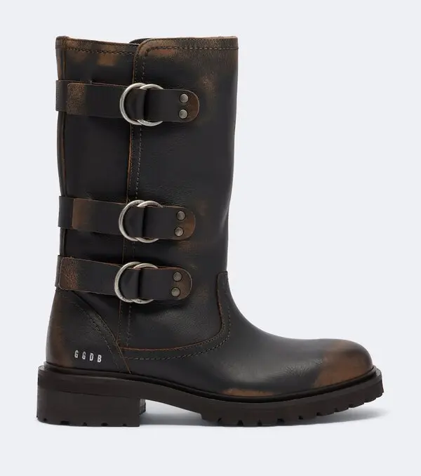 GOLDEN GOOSE Kurt Leather Biker Boots