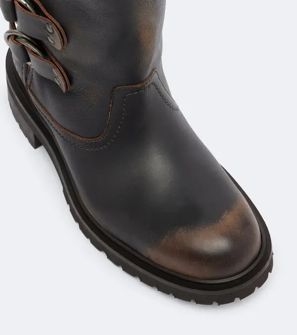 GOLDEN GOOSE Kurt Leather Biker Boots