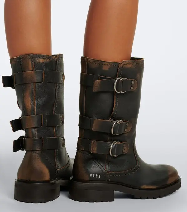 GOLDEN GOOSE Kurt Leather Biker Boots