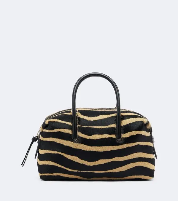 DEMELLIER Stockholm Small Calf Hair Top-handle Bag