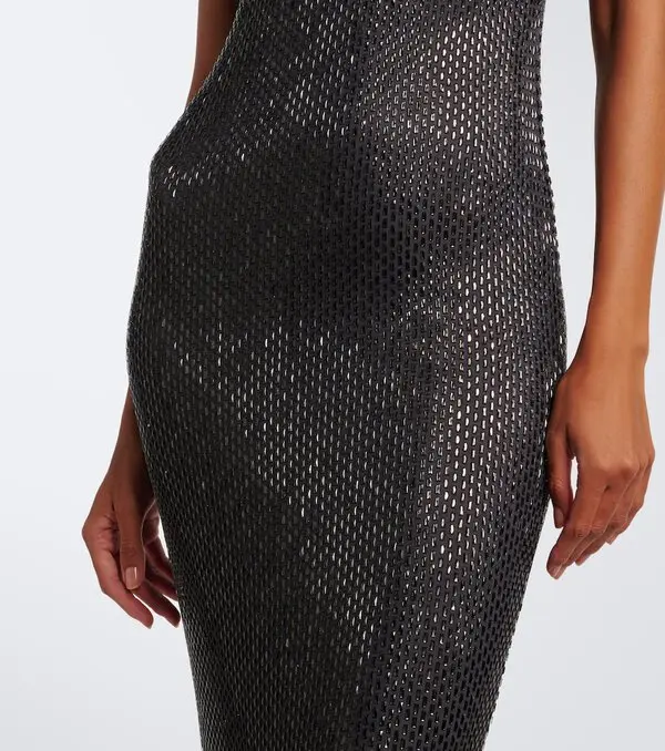 Roland Mouret Embellished Mesh Gown