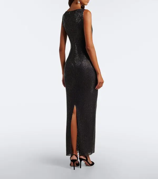 Roland Mouret Embellished Mesh Gown