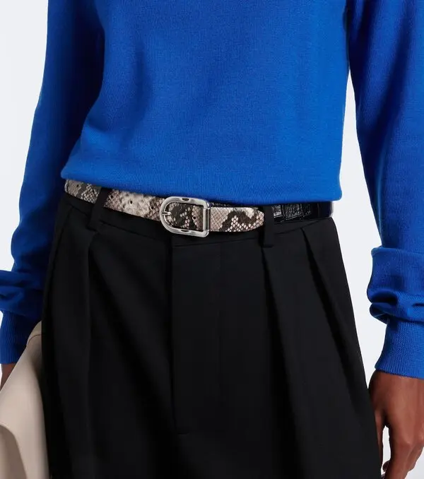 DEHANCHE Mija Snake And Croc-effect Leather Belt