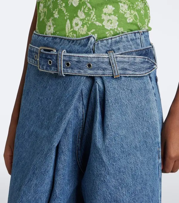 Loewe Draped Wide-leg Jeans