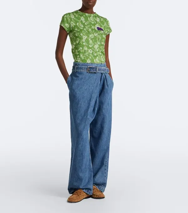Loewe Draped Wide-leg Jeans