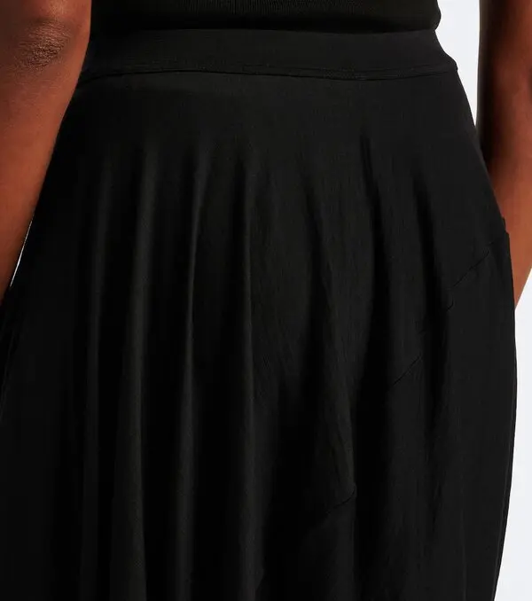 Junya Watanabe Asymmetric Draped Wool Midi Skirt