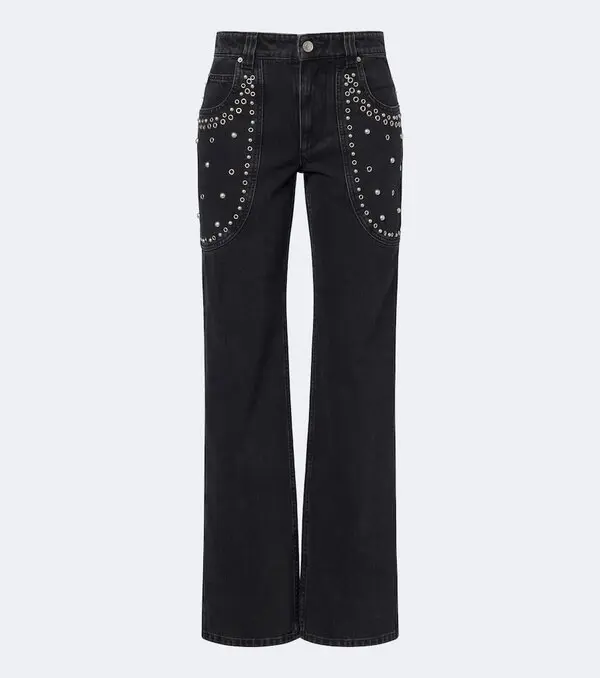 MARANT ETOILE Silka Studded Boot-cut Jeans