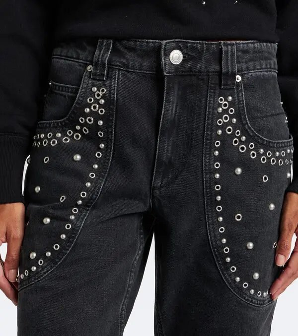 MARANT ETOILE Silka Studded Boot-cut Jeans