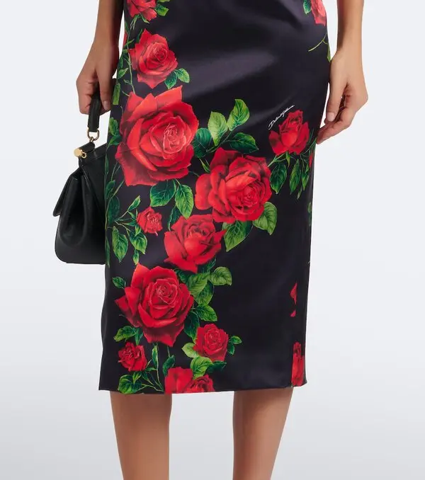 Dolce & Gabbana Floral Silk-blend Bustier Dress