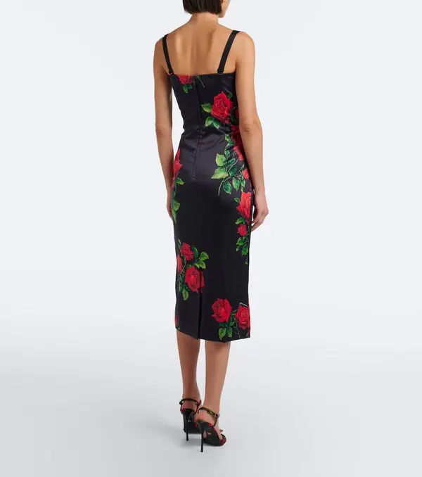 Dolce & Gabbana Floral Silk-blend Bustier Dress