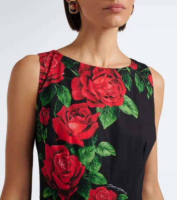 Dolce & Gabbana Floral Cotton Maxi Dress