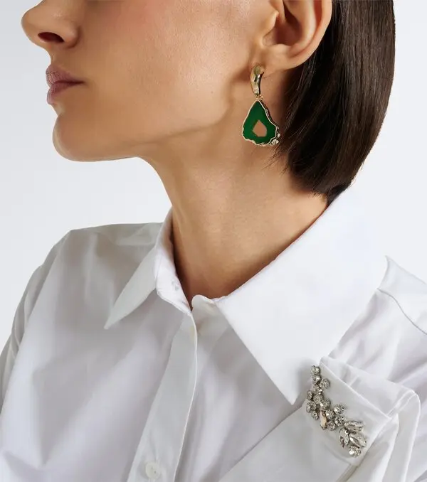 Erdem Embellished Drop Earrings