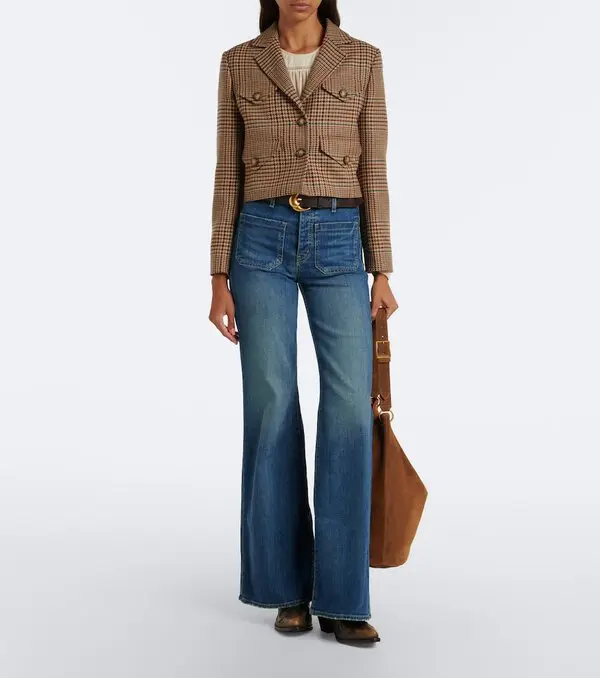 GOLDEN GOOSE Wish Star Leather And Suede Cowboy Boots