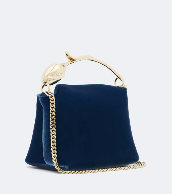 Erdem Bloom Micro Velvet Top-handle Bag