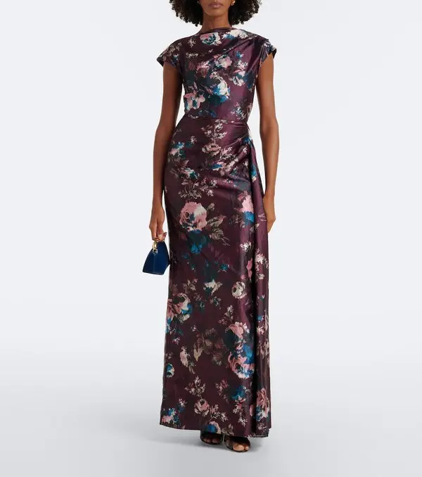 Erdem Bloom Micro Velvet Top-handle Bag