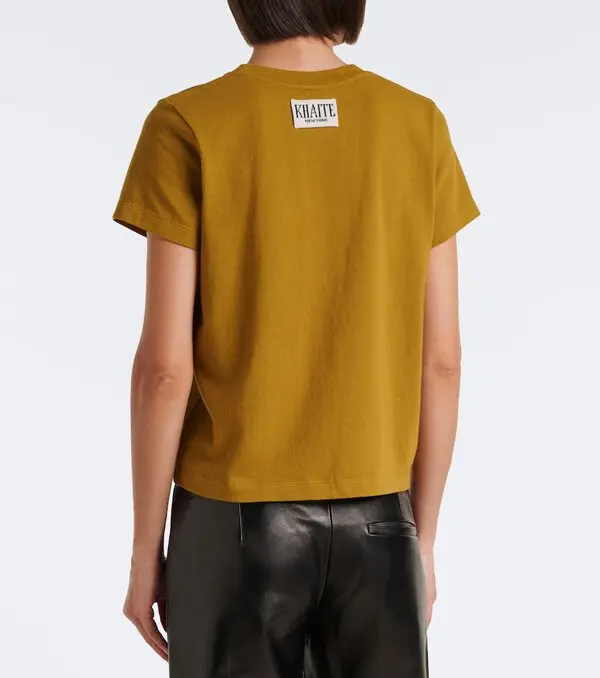 Khaite Emmylou Knitted Cotton T-shirt