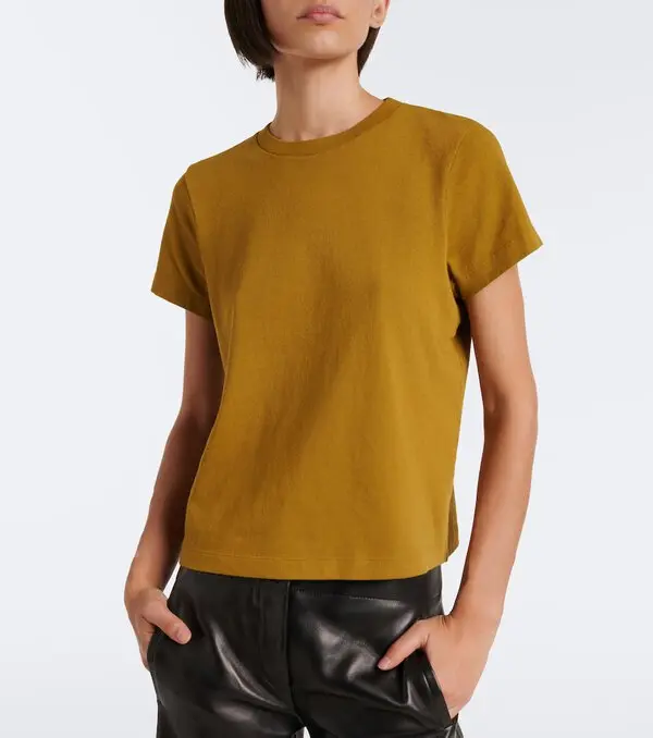 Khaite Emmylou Knitted Cotton T-shirt