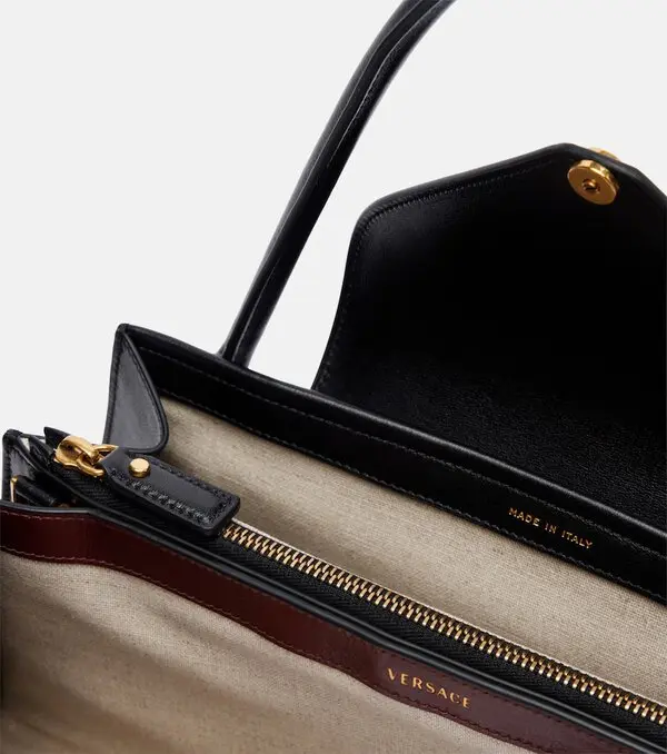 Versace Severine Medium Leather Shoulder Bag - Black