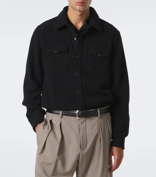 GOD'S TRUE CASHMERE Cashmere Shirt With Spinels